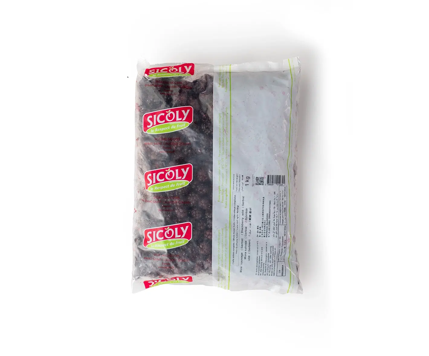 Mûre sauvage entière - Fruit IQF - Sicoly