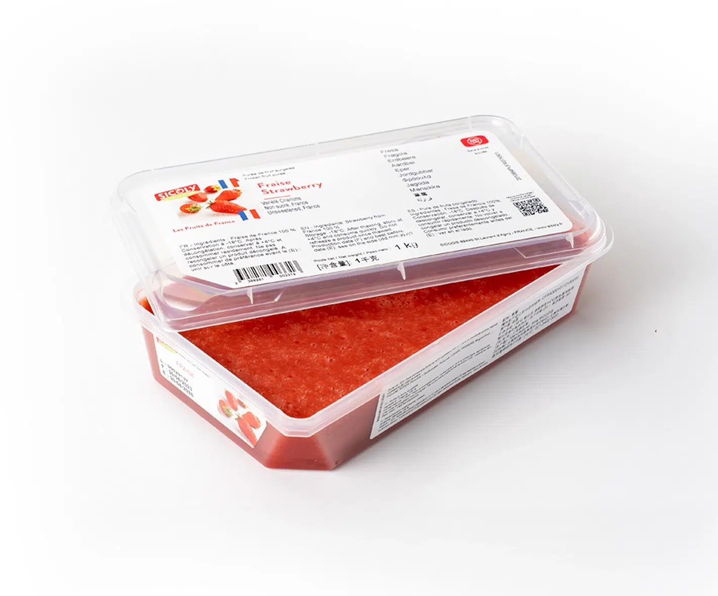 Purée surgelée de fraise Charlotte France - sans sucres ajoutés - Sicoly